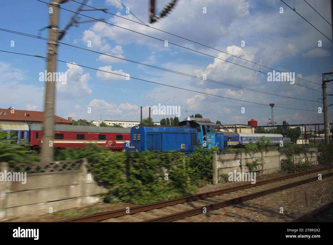 Romanian Railways (CFR) Diesel Locomotive, Bucharest North Station ...