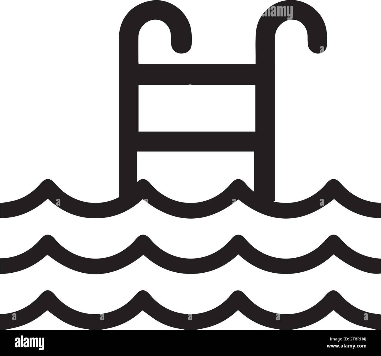 Swimming pool ladder icon hi-res stock photography and images - Alamy