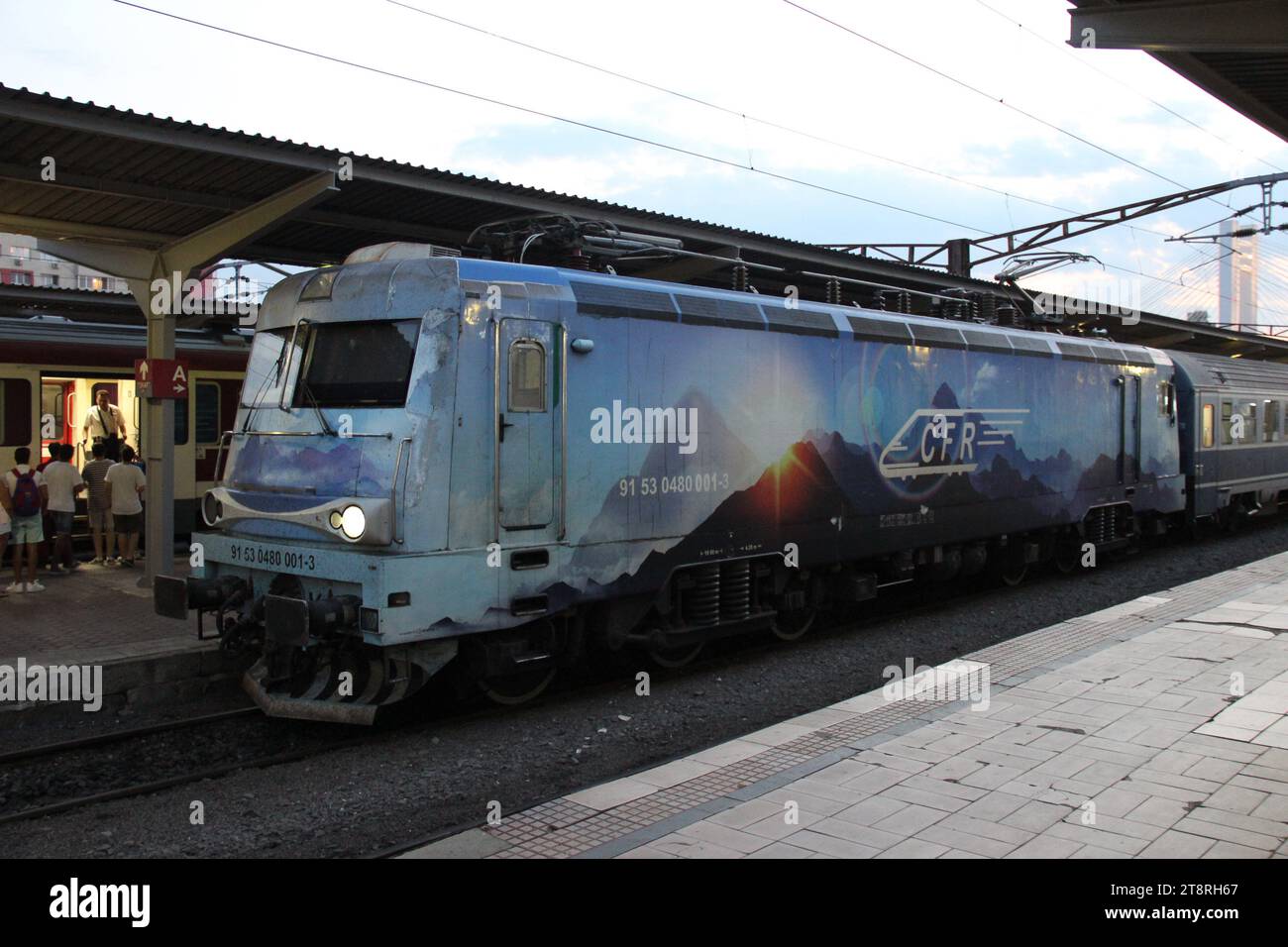 Romanian Railway (CFR) Electric Locomotive, Bucharest North Railway ...