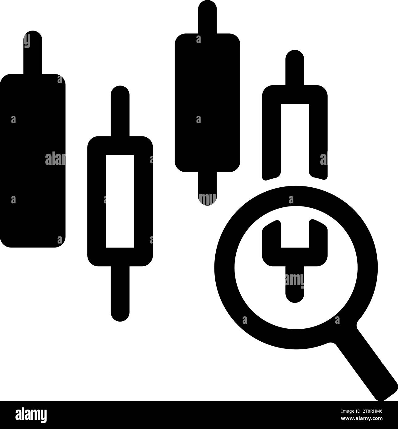 Chart analysis ( technical analysis) vector icon illustration Stock ...