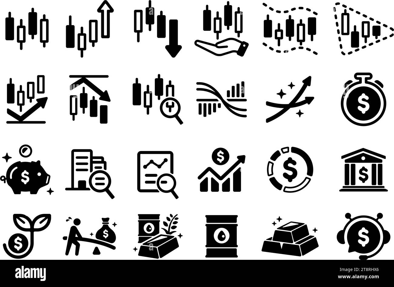 Financial income icon set Cut Out Stock Images & Pictures - Alamy