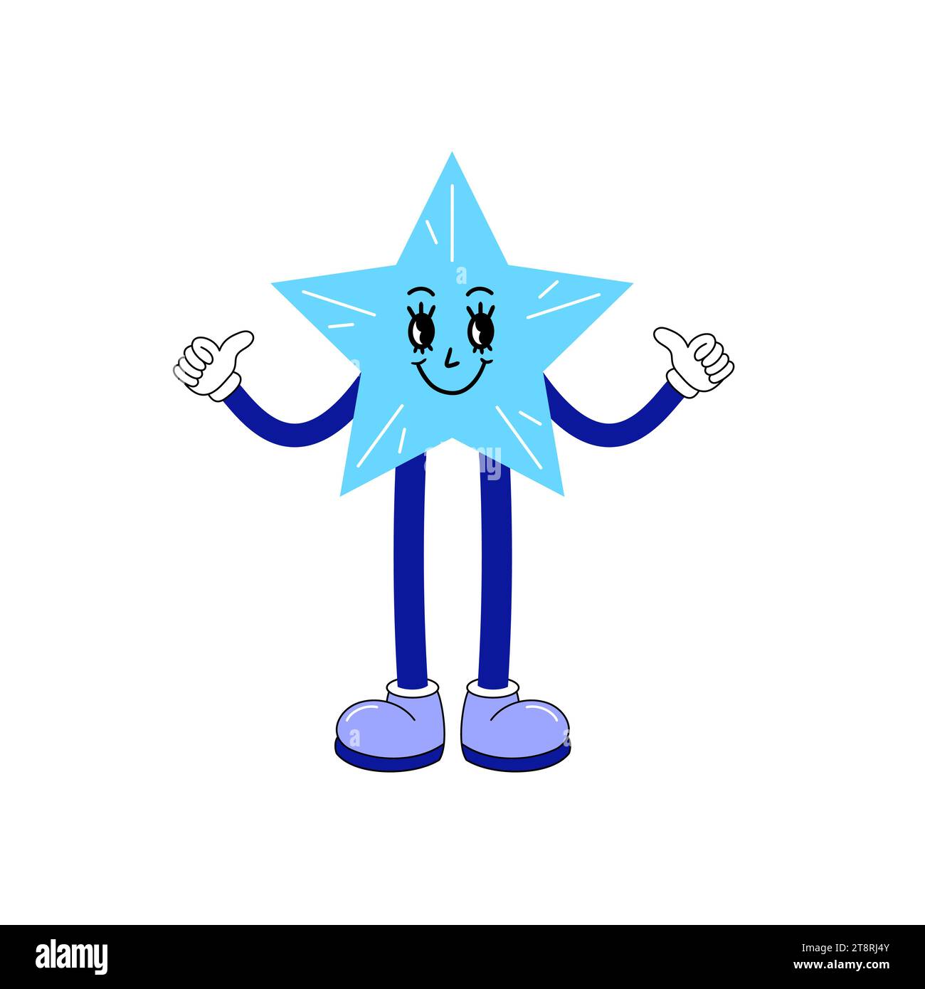 Cartoon cute blue star Stock Vector Image & Art - Alamy