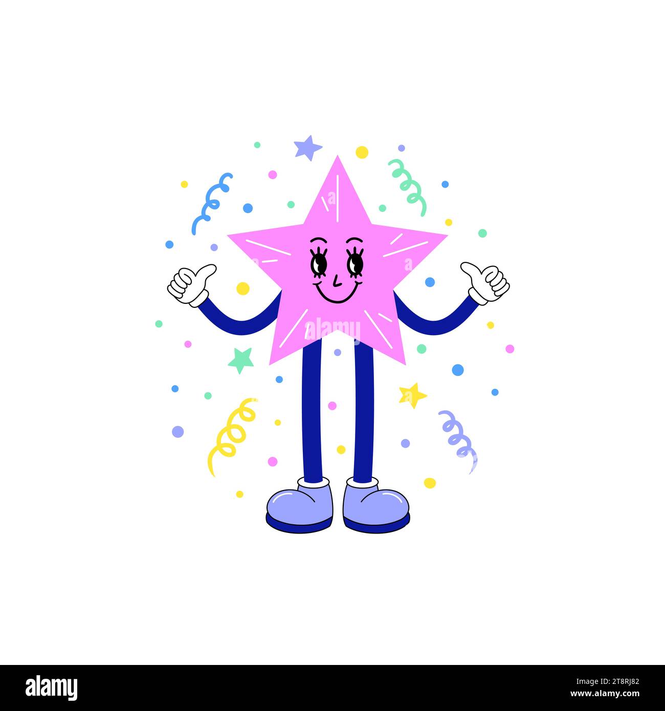 Cartoon cute pink star Stock Vector Image & Art - Alamy