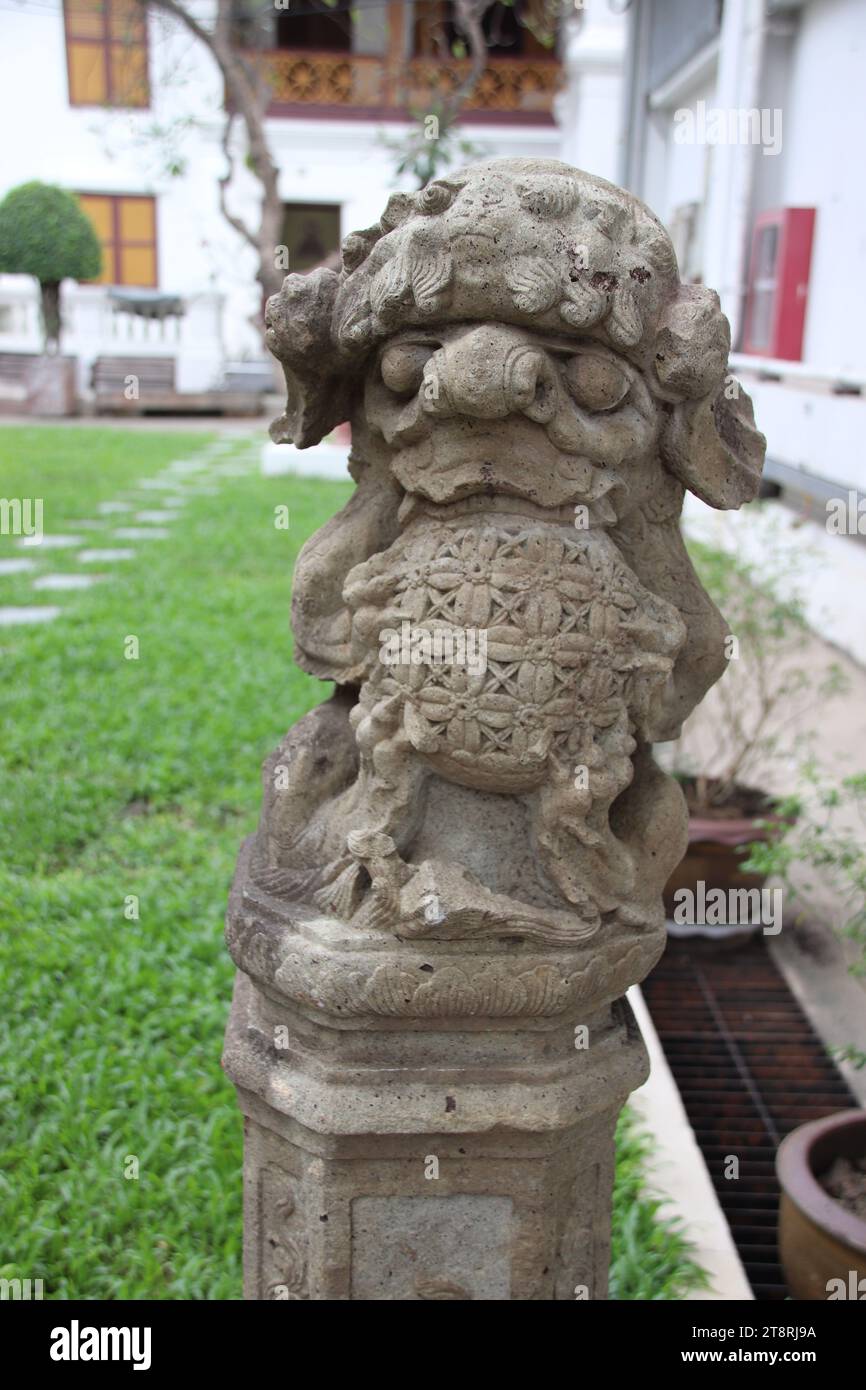 Antique Stone Hitching Post, National Museum of Thailand, Bangkok Stock ...