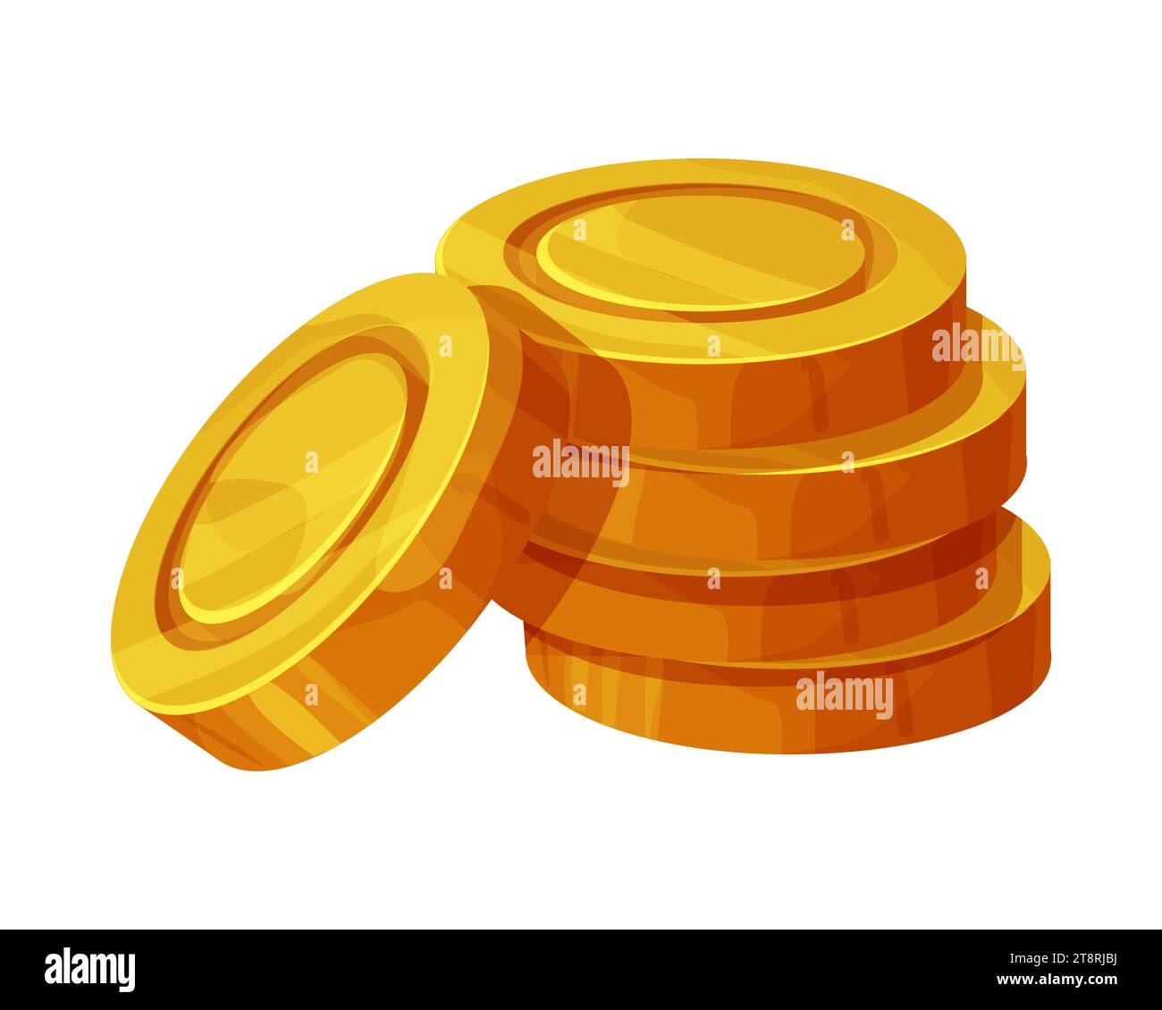 Gold coins pile, treasure, money game asset adventure or pirates in ...