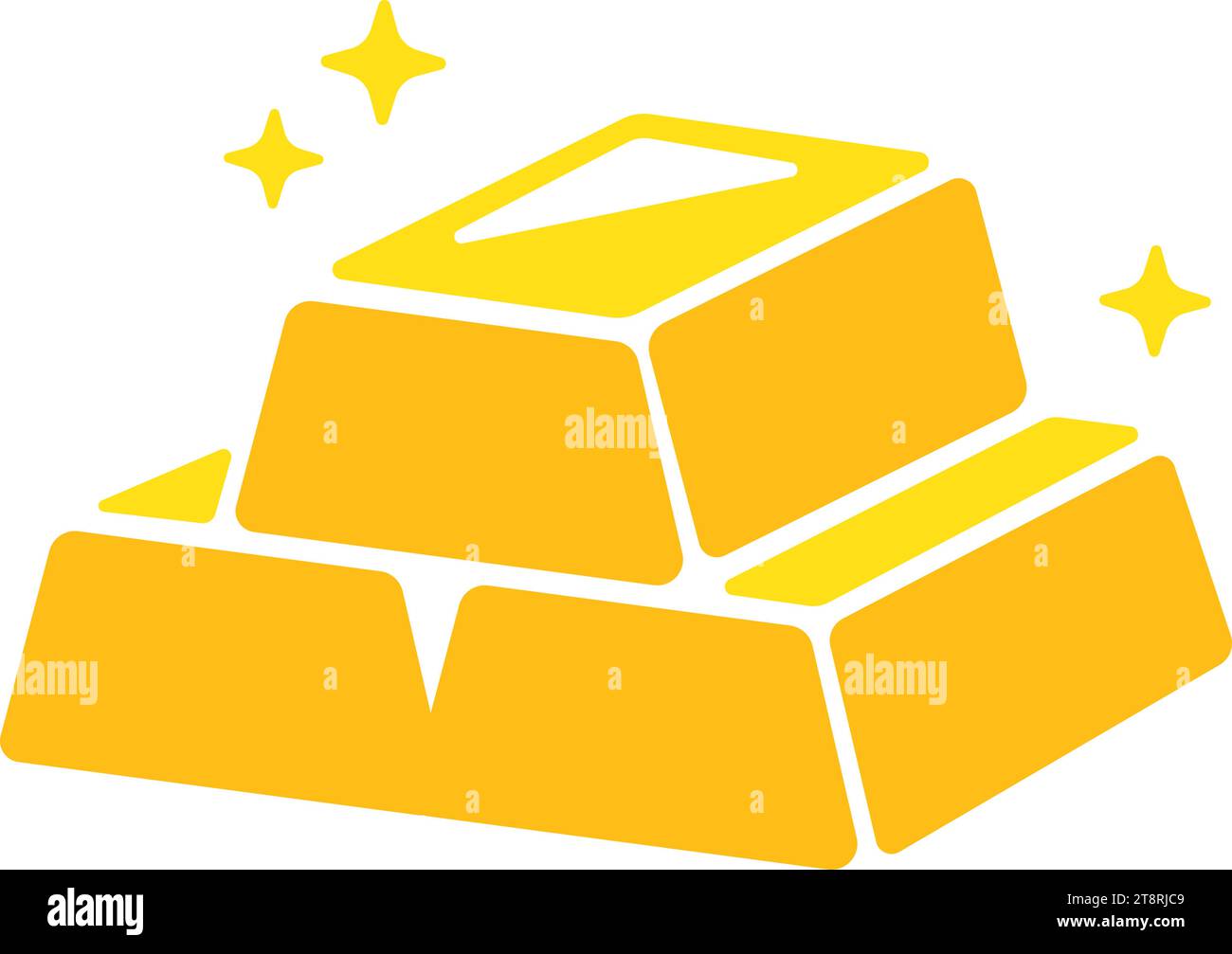 Gold bars vector icon illustration Stock Vector Image & Art - Alamy
