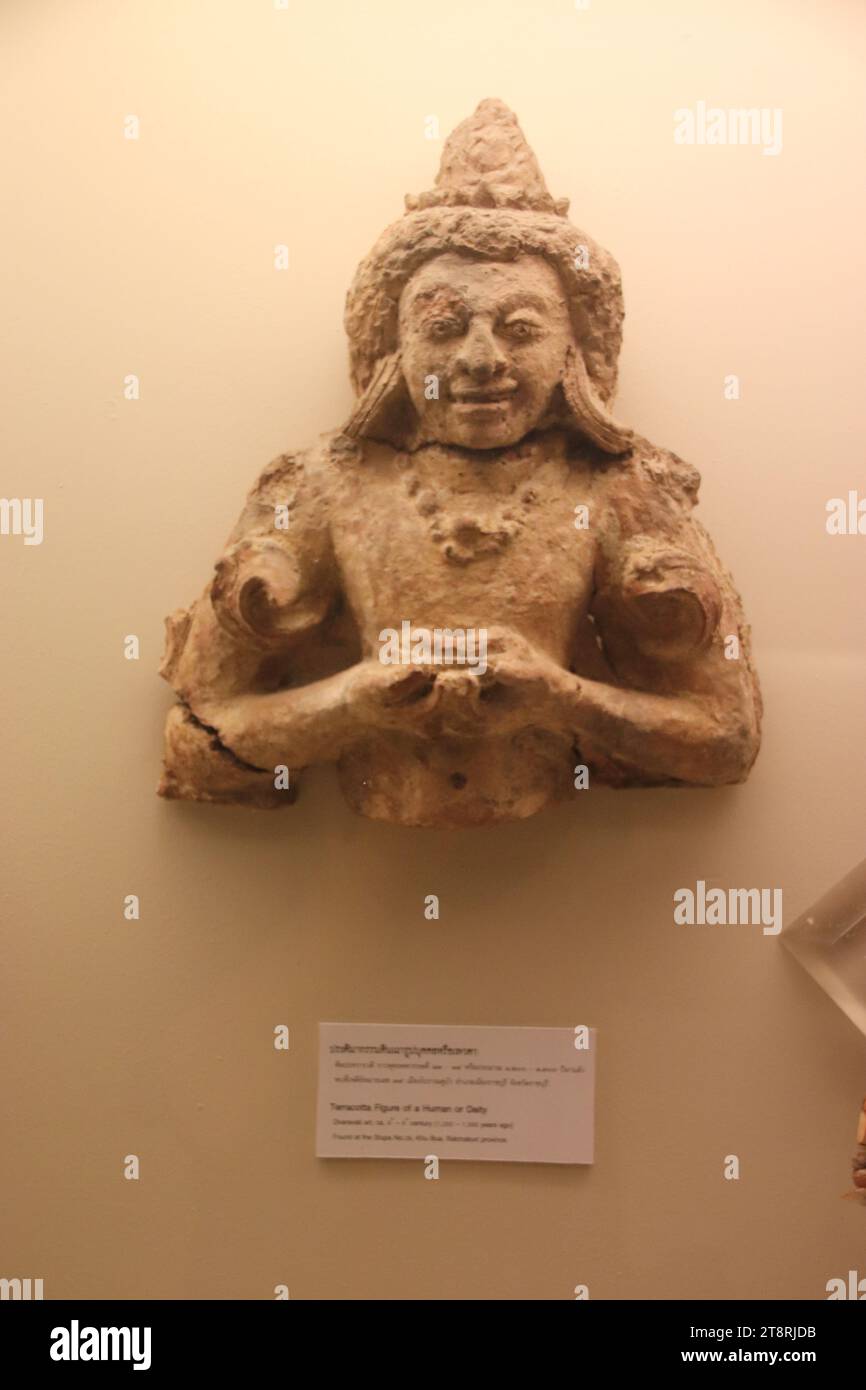Dvaravati Art: Terracotta Figure of Human or Deity, National Museum of ...