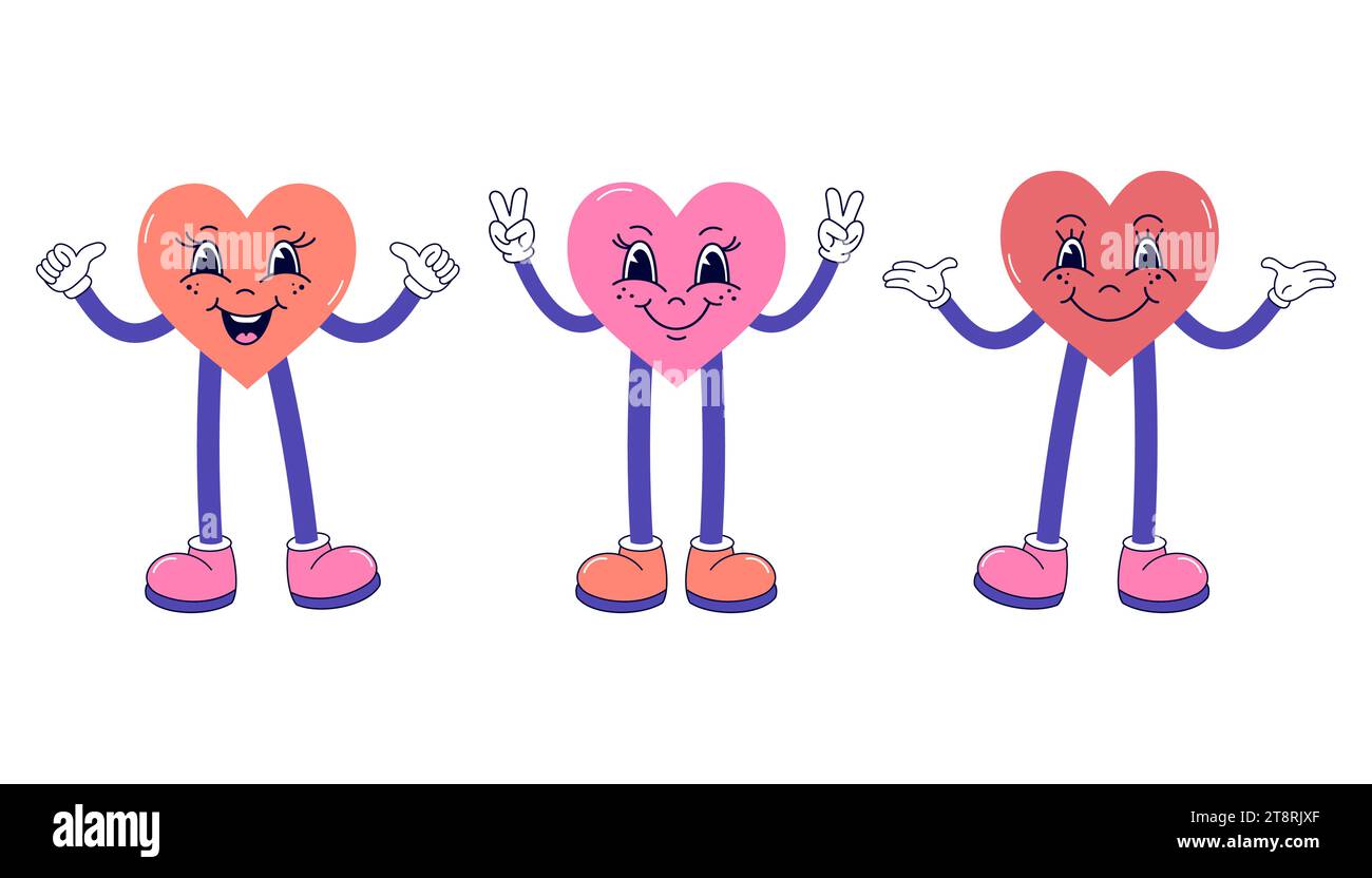Cartoon hearts in hand drawn style Stock Vector Image & Art - Alamy