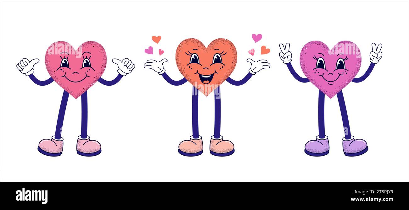 Cartoon hearts in hand drawn style Stock Vector Image & Art - Alamy