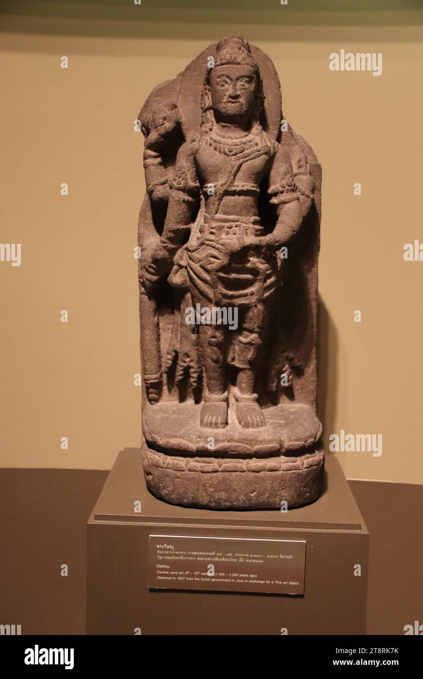 Central Java Art: Vishnu, 9th-10th Cent, National Museum of Thailand ...