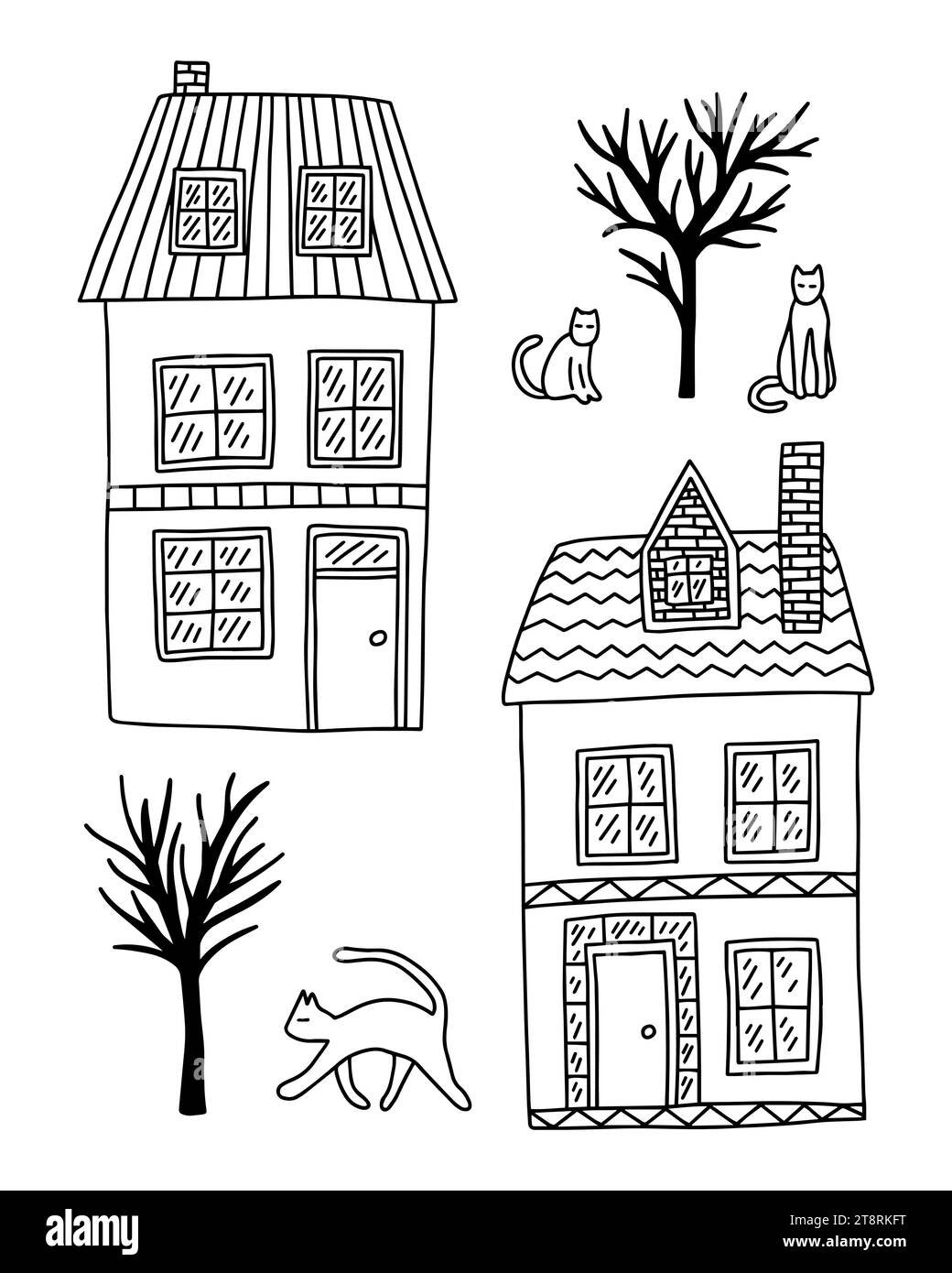 Building of cats house Stock Vector Images - Alamy