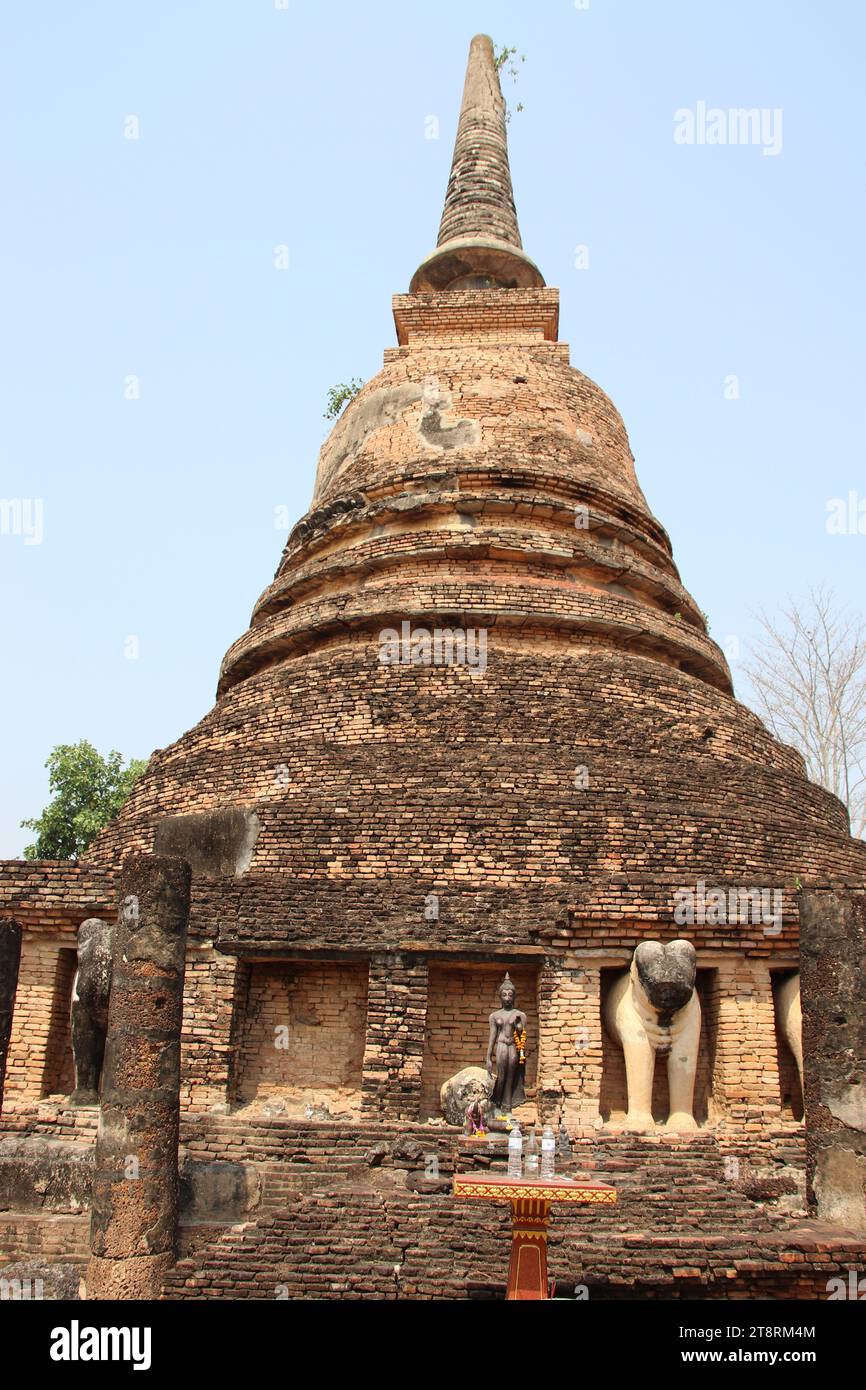 13th Century Thai City of Sukhothai: Wat Chang Lom, Sukhothai, Thailand ...