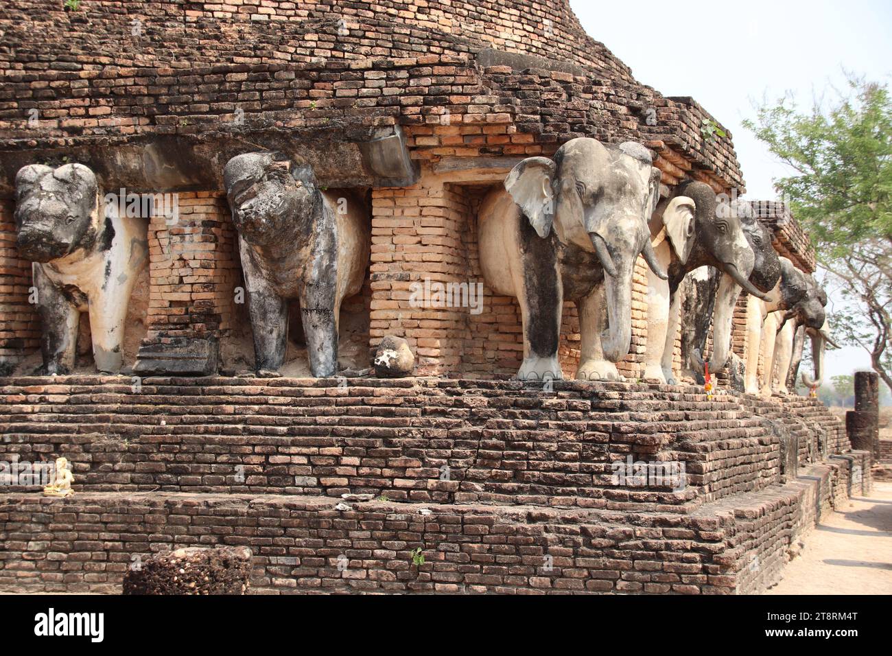 13th Century Thai City of Sukhothai: Wat Chang Lom, Sukhothai, Thailand ...
