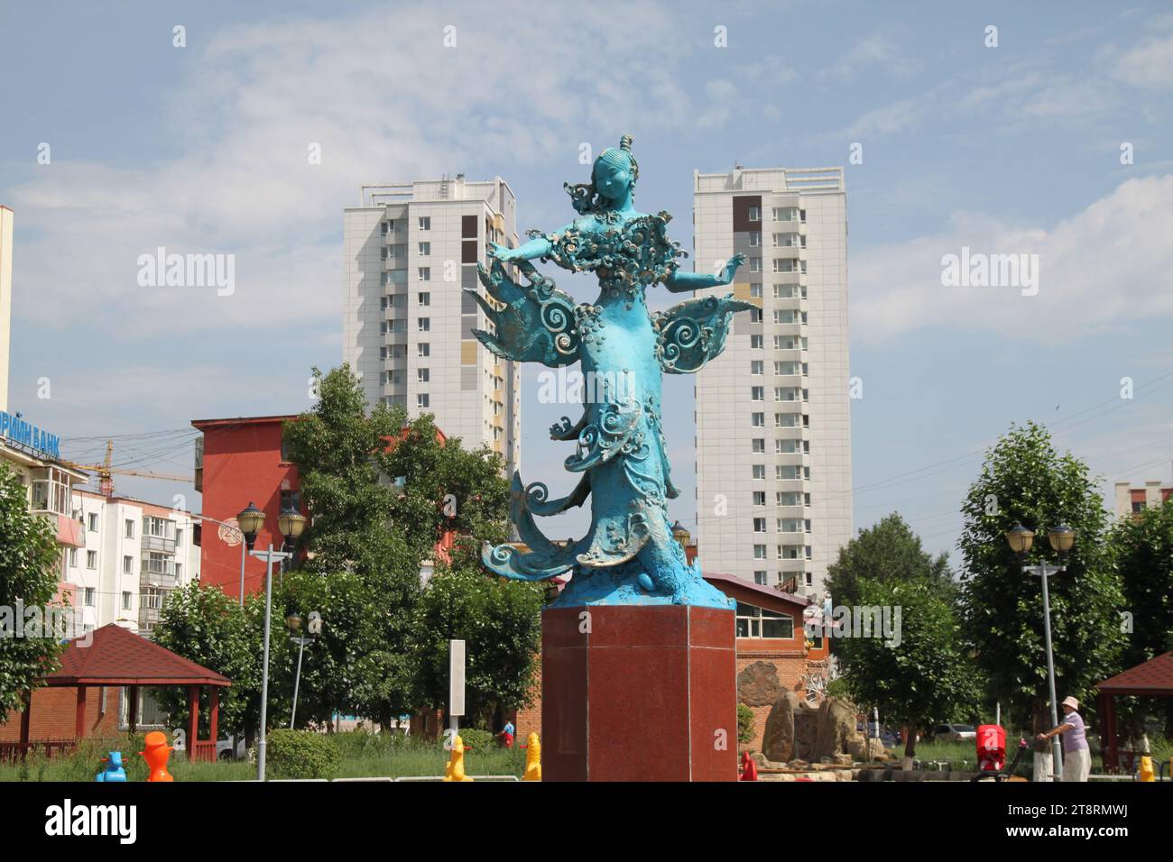 Statue of Nymph or Goddess, Ulaanbaatar, Mongolia Stock Photo - Alamy