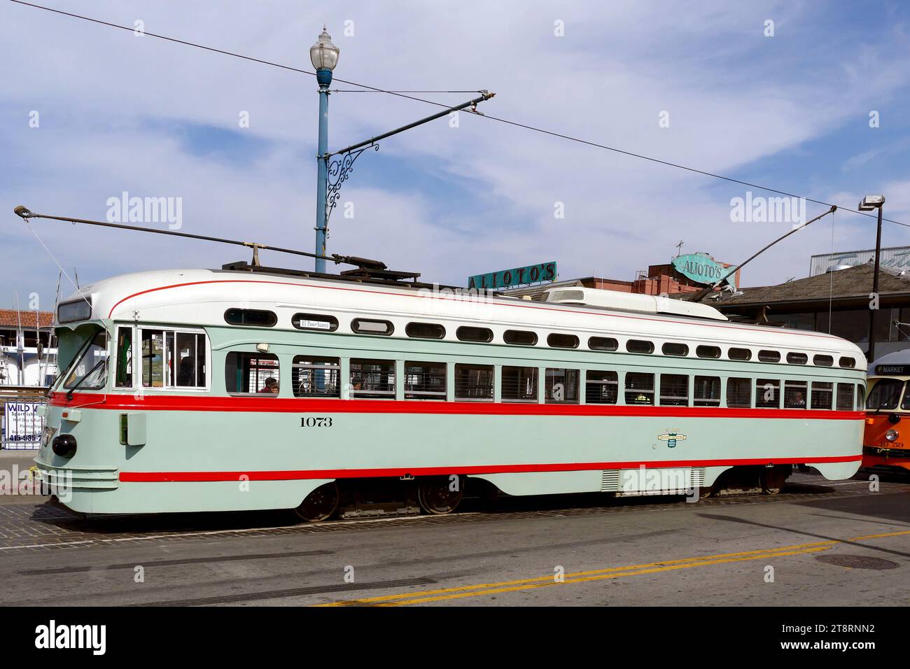 Historic Streetcars in San Francisco No.1073, This car is painted to ...