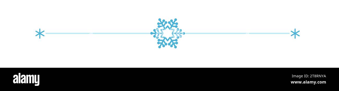 Divider with Aesthetic Snowflake Christmas winter frame border ...