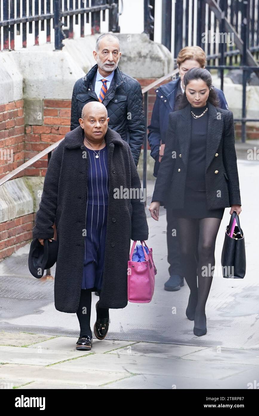 Baroness Doreen Lawrence (front left) arriving at the Royal Courts Of ...