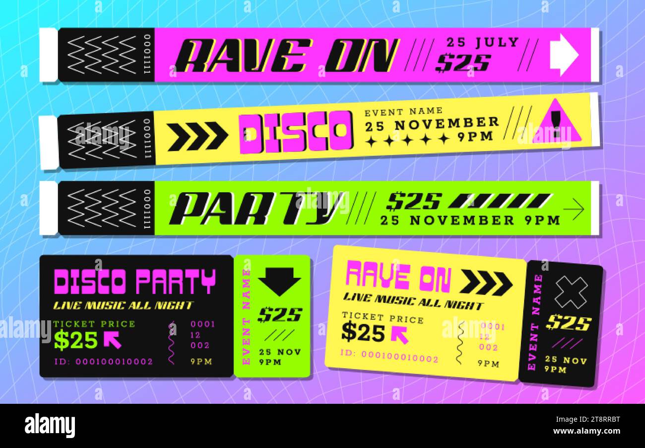 Event entry wristbands Stock Vector Images - Alamy
