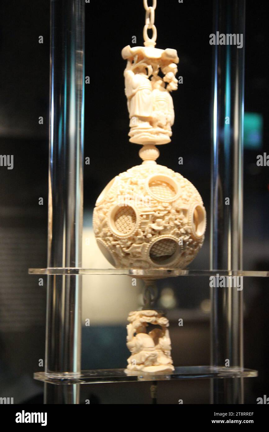 Qing Ivory Balls of Nested Concentric Layers, Late 19th Century ...
