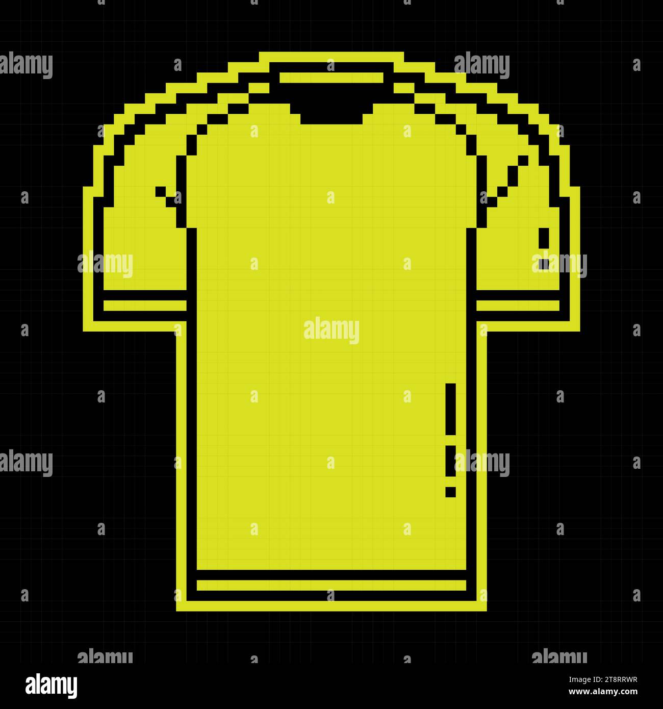 Classic football player t shirt pixel icon. Sports uniform of soccer ...