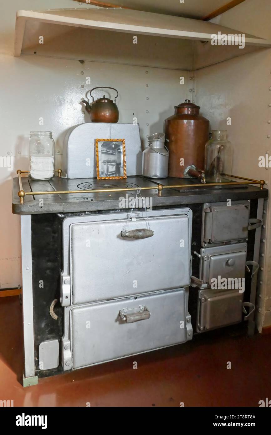 Old kitchen on a steam ship Stock Photo - Alamy