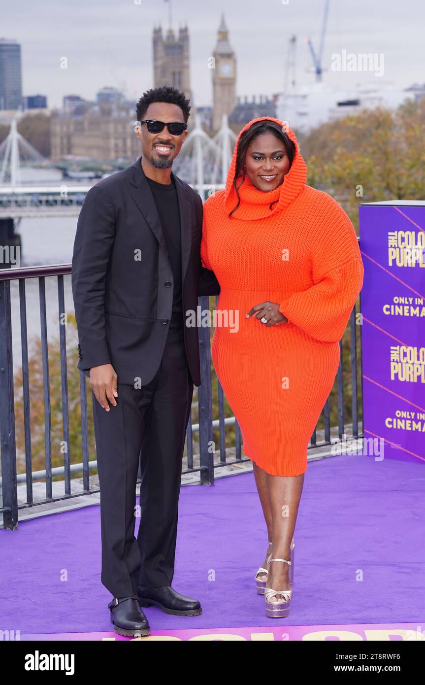 Corey Hawkins and Danielle Brooks during a photo call for the cast of ...