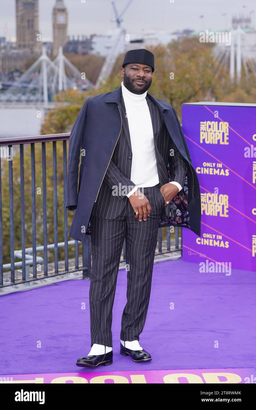 Blitz Bazawule during a photo call for the cast of The Color Purple at ...