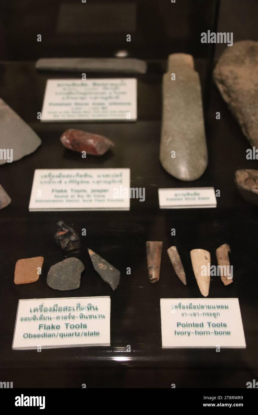 Prehistoric Tools, Ramkhamhaeng Museum, Sukhothai, Museum of Sukhothai ...