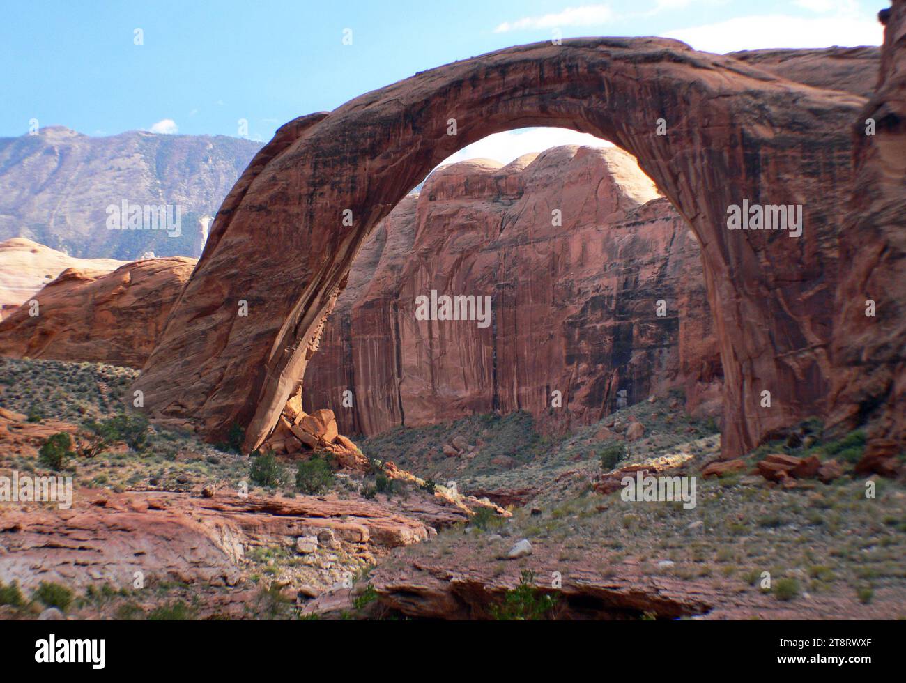 Rainbow Bridge.National Monument, A Rainbow Turned to Stone Stock Photo ...