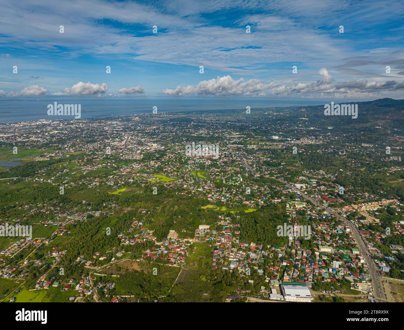 Zamboanga City in Zamboanga Peninsula. Mindanao, Philippines. View from ...