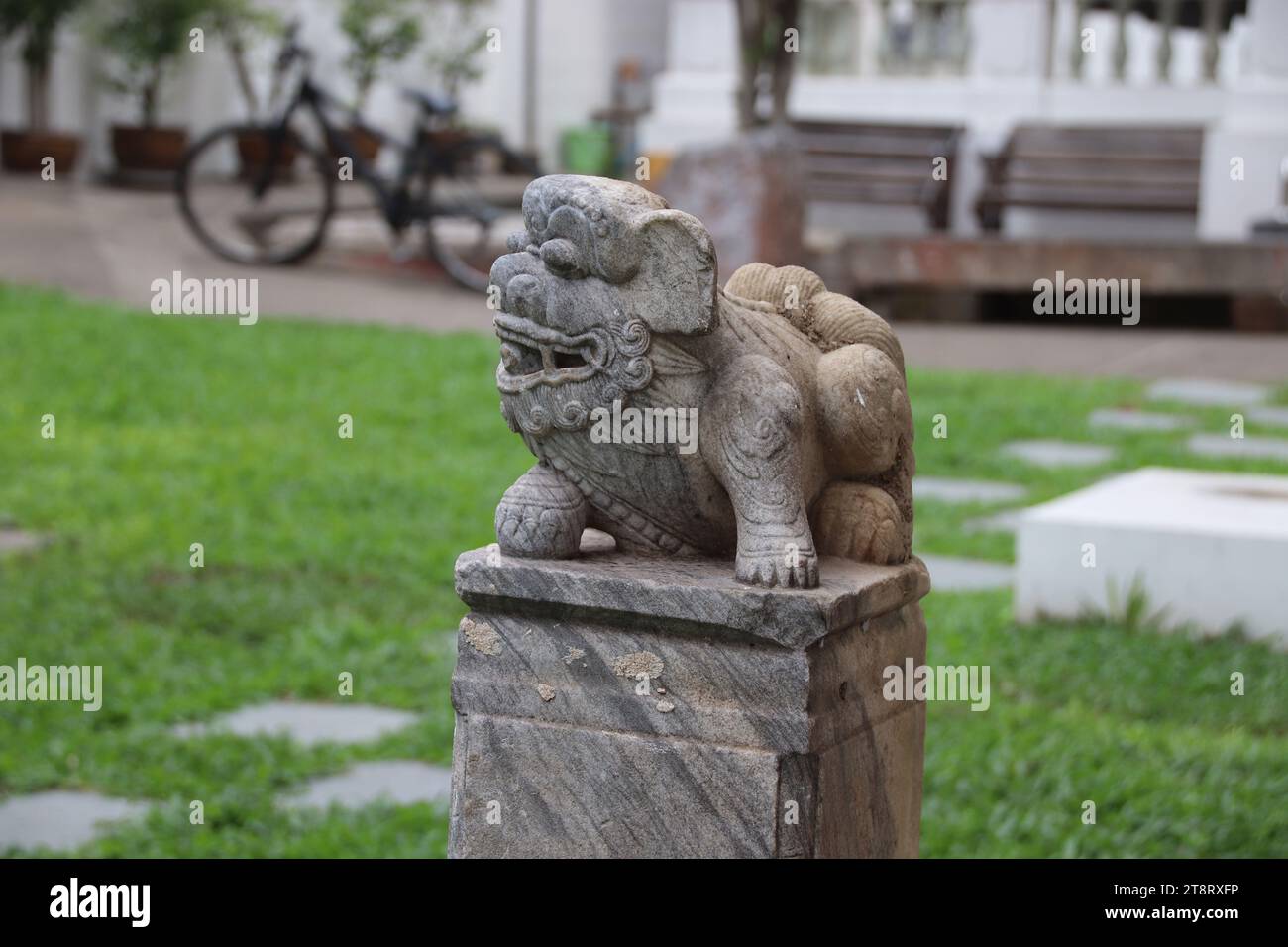 Antique Stone Hitching Post, National Museum of Thailand, Bangkok Stock ...
