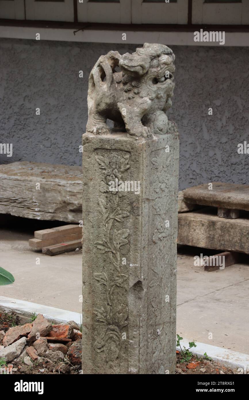 Antique Stone Hitching Post, National Museum of Thailand, Bangkok Stock ...