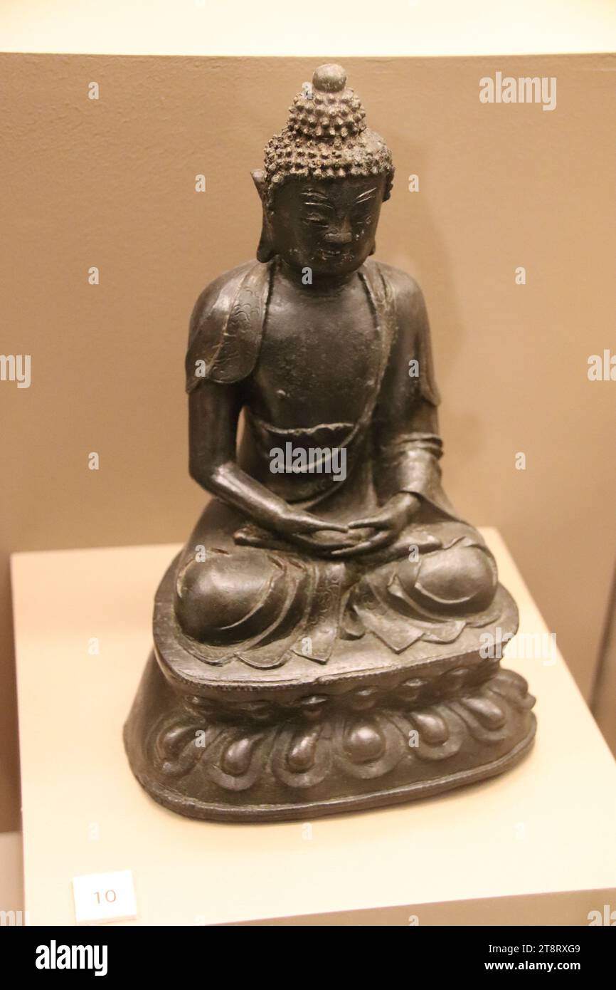 Image of Buddha in Dyana Mudra (Meditation), Chinese Art, Ming, 15th ...