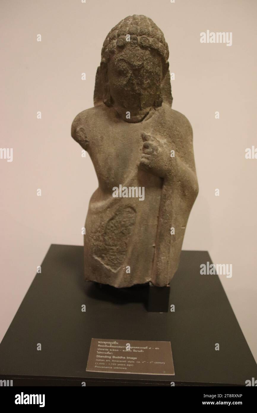 Indian Art, Amaravati Style: Standing Buddha, c. 4th-5th Cent. AD ...