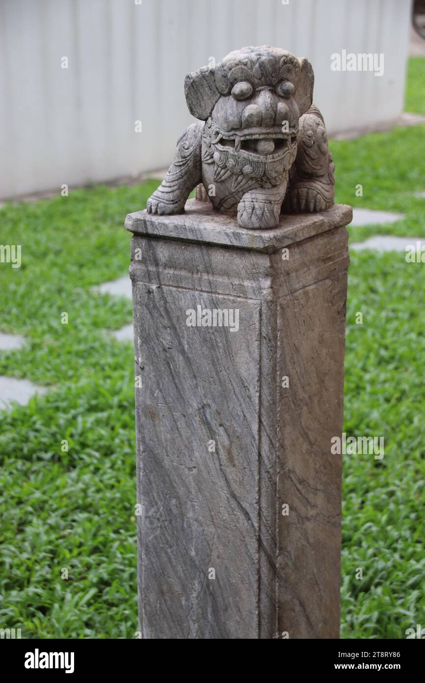 Antique Stone Hitching Post, National Museum of Thailand, Bangkok Stock ...