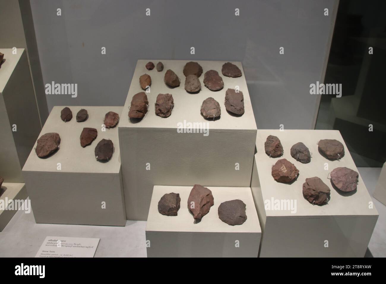 Mesolithic Stone Tools, National Museum of Thailand, Bangkok Stock ...