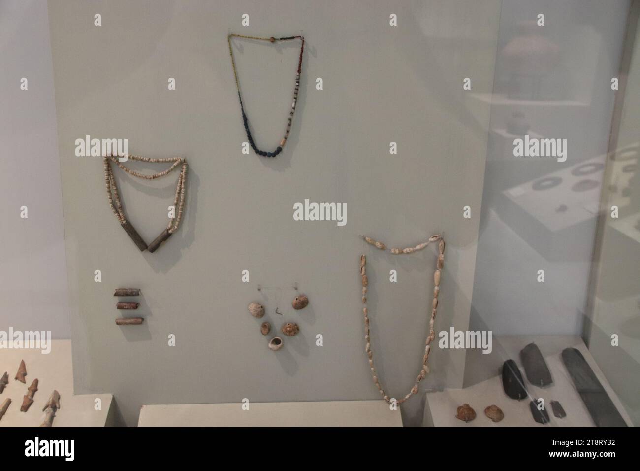 Neolithic Shell Necklaces & Beads, National Museum of Thailand, Bangkok ...