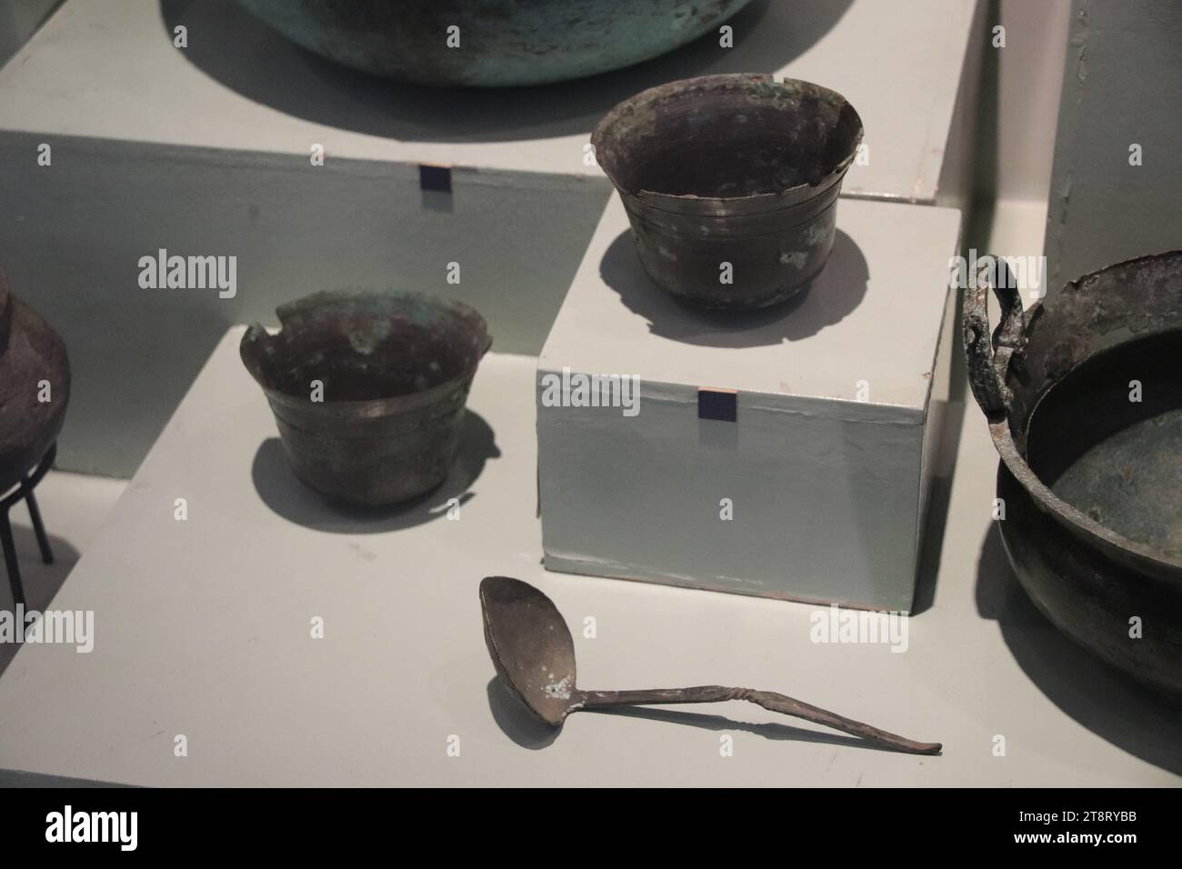 Bronze Cooking Utensils, National Museum of Thailand, Bangkok Stock ...
