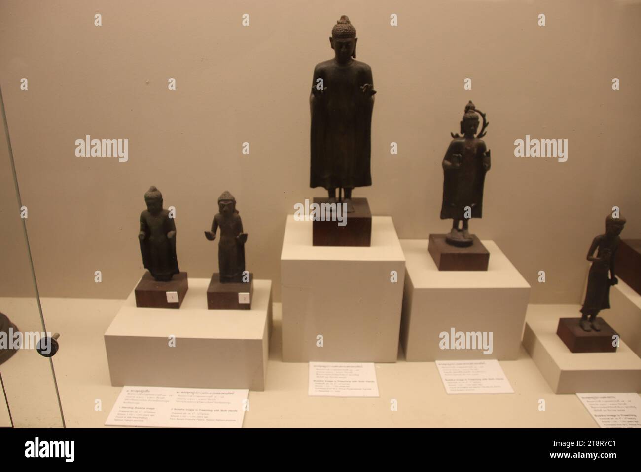 Dvaravati Art: Images of Standing Buddha Preaching, National Museum of ...