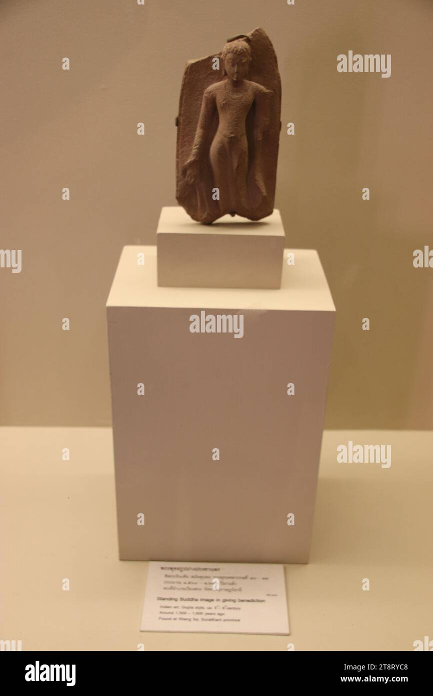 Indian Art, Gupta Style: Standing Buddha Giving Benediction, 5th-6th ...