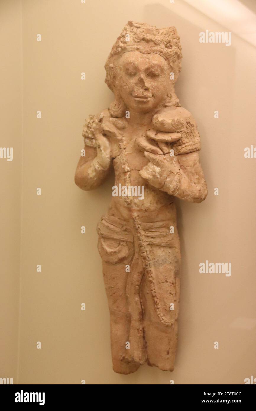 Dvaravati Art: Terracotta Figure Used as Architectural Ornament ...