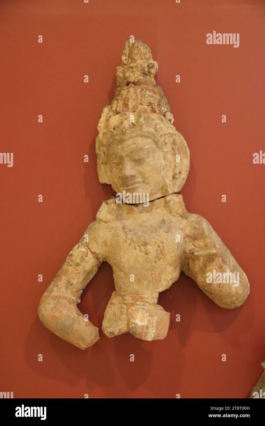 Dvaravati Art: Terracotta Figure Used as Architectural Ornament ...