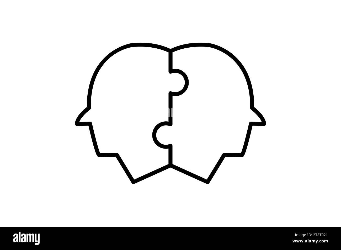 Relationship Icon Head With Puzzle Icon Related To Core Values Business Line Icon Style