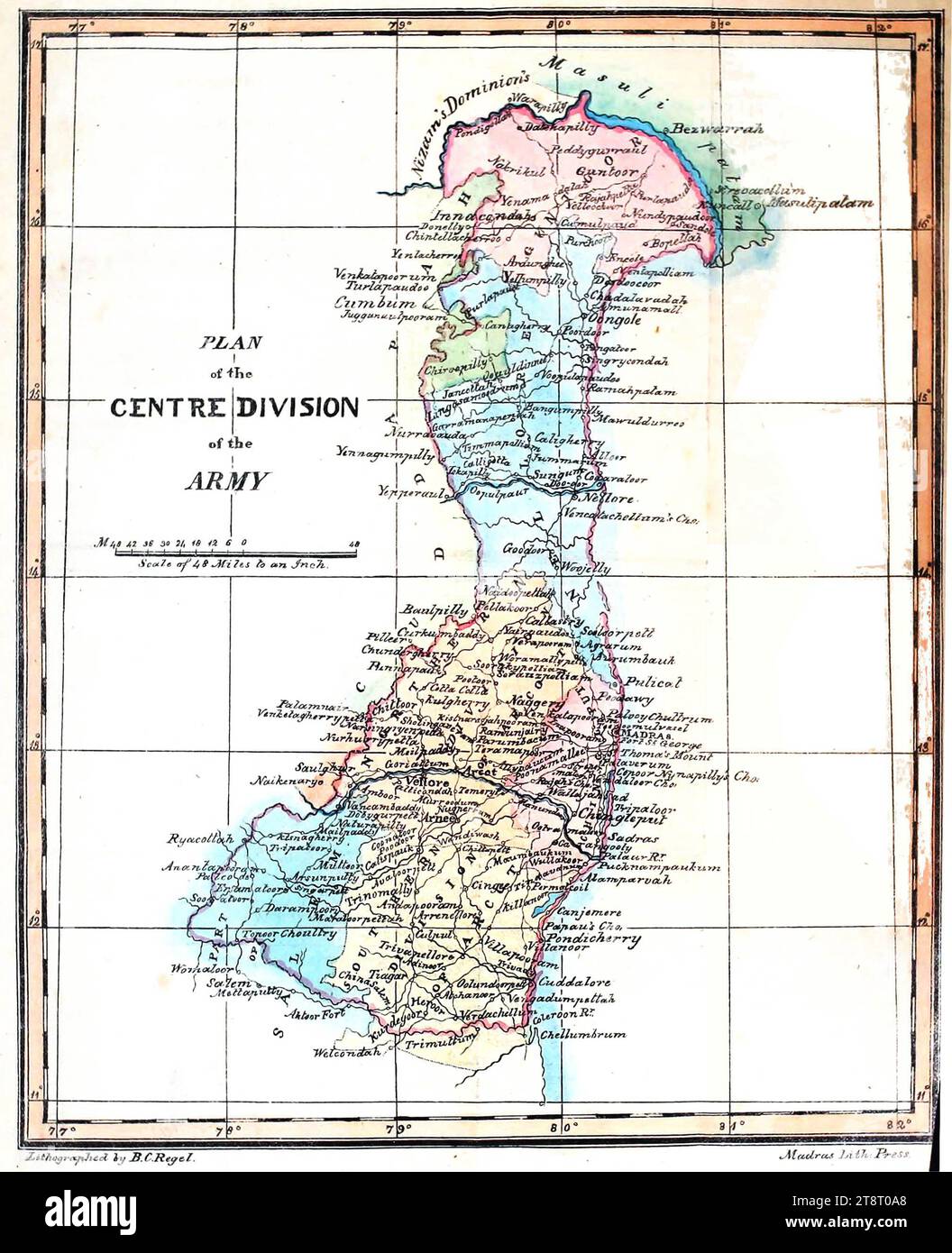 Map of southern india hi-res stock photography and images - Alamy