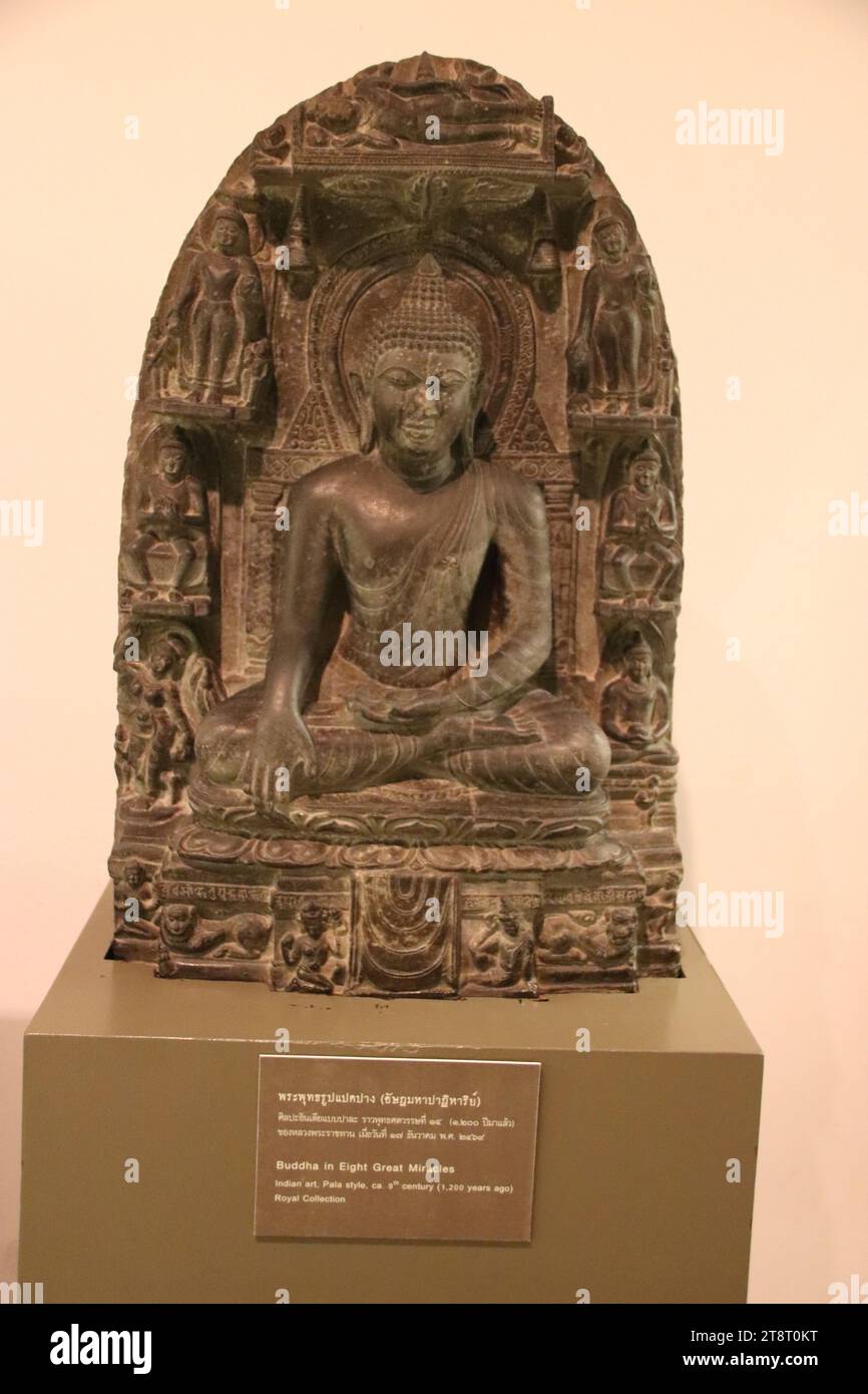 Buddha in Eight Great Miracles, Indian Art, Pala Style, c. 9th Cent ...