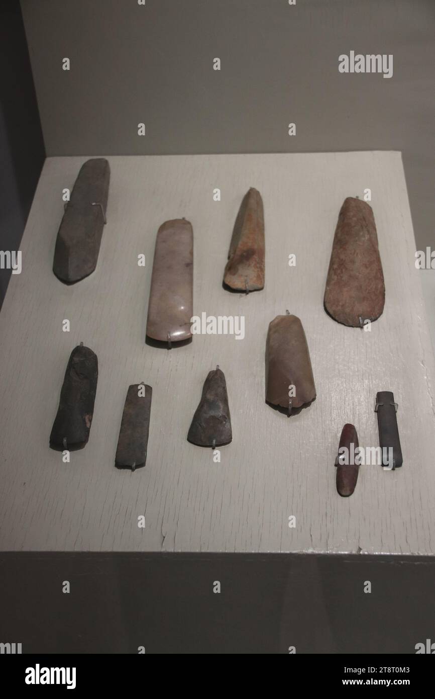 Neolithic Stone Chisels, National Museum of Thailand, Bangkok Stock ...