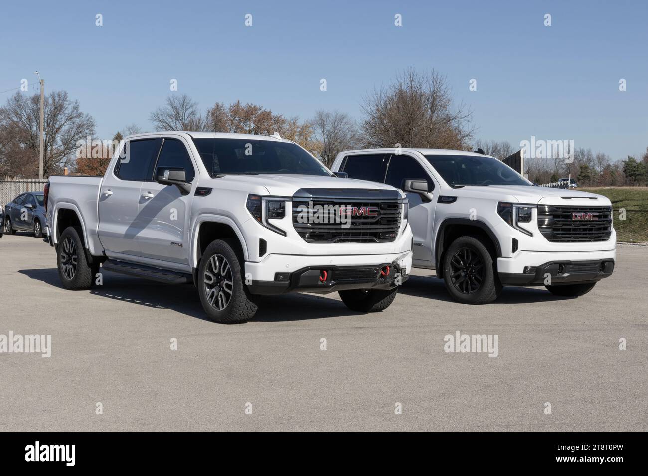 Indianapolis - November 19, 2023: GMC Sierra 1500 AT4 and Elevation ...