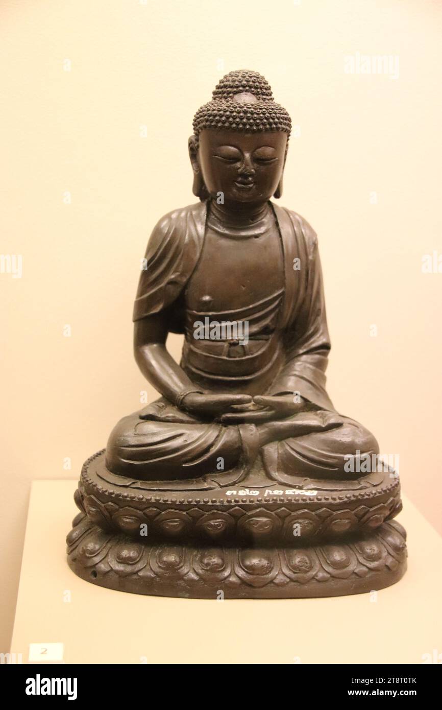 Image of Buddha in Dyana Mudra (Meditation), Chinese Art, Ming, 15th ...