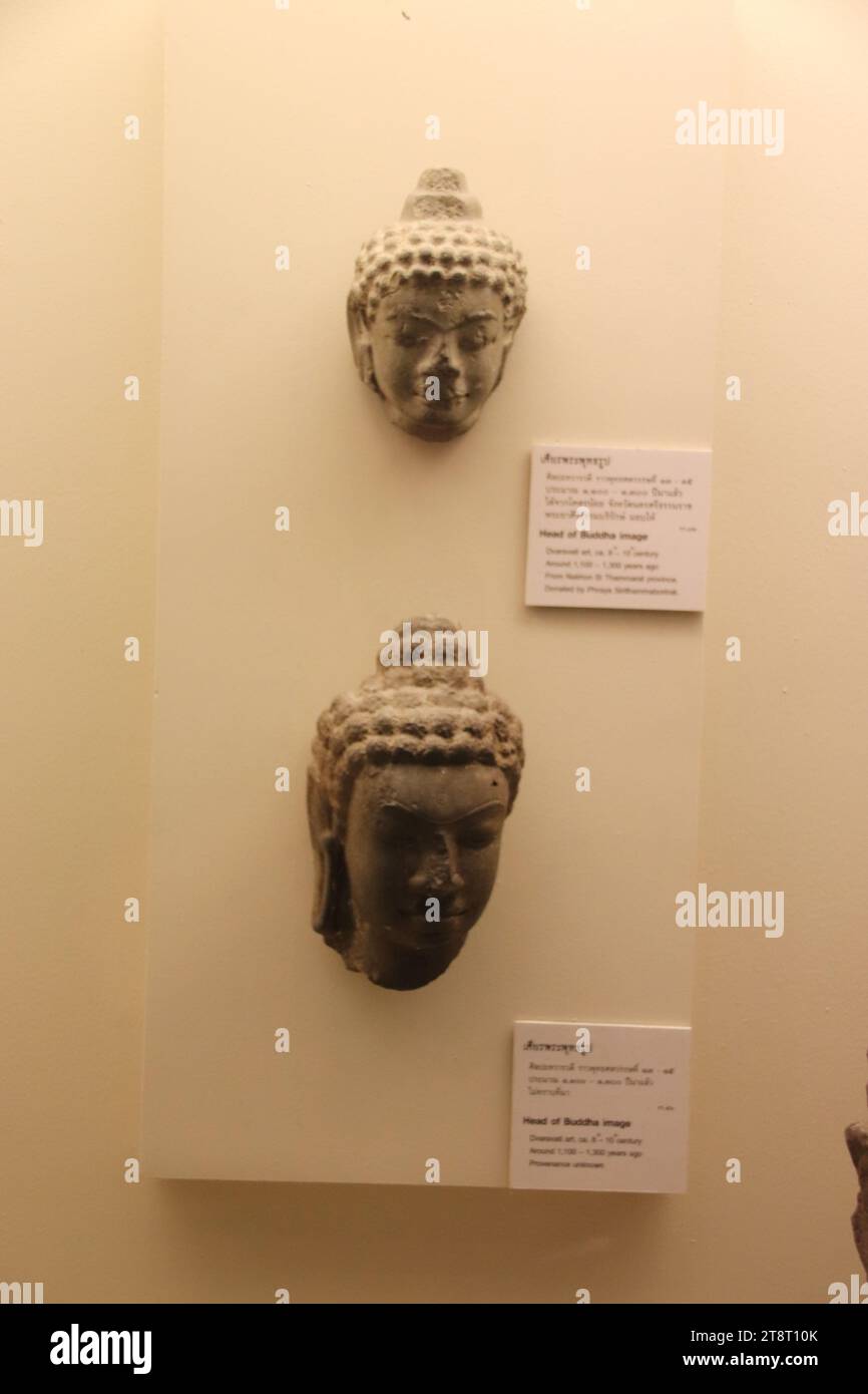 Dvaravati Art: Heads of Buddha, 8th-10th Cent, National Museum of ...