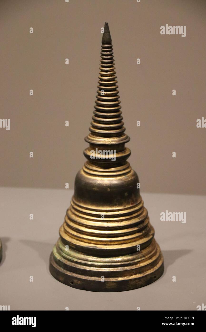 Ayutthaya Art: Bronze Miniature Stupa, Gallery of Thai History ...